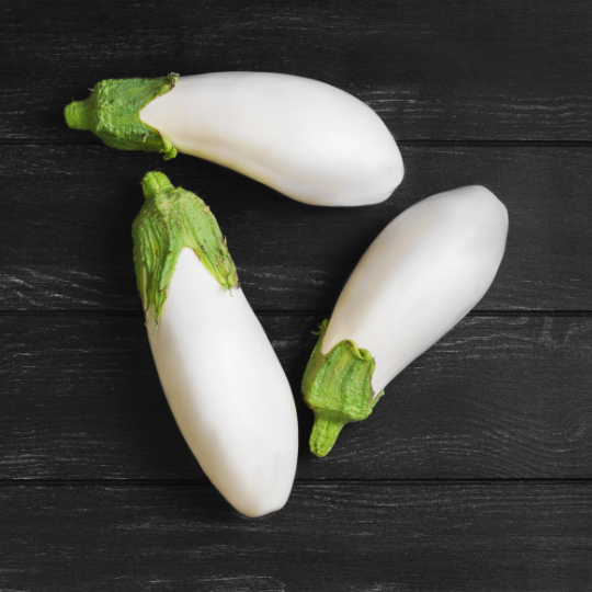 Casper eggplant (Solanum melongena) | Terre promise